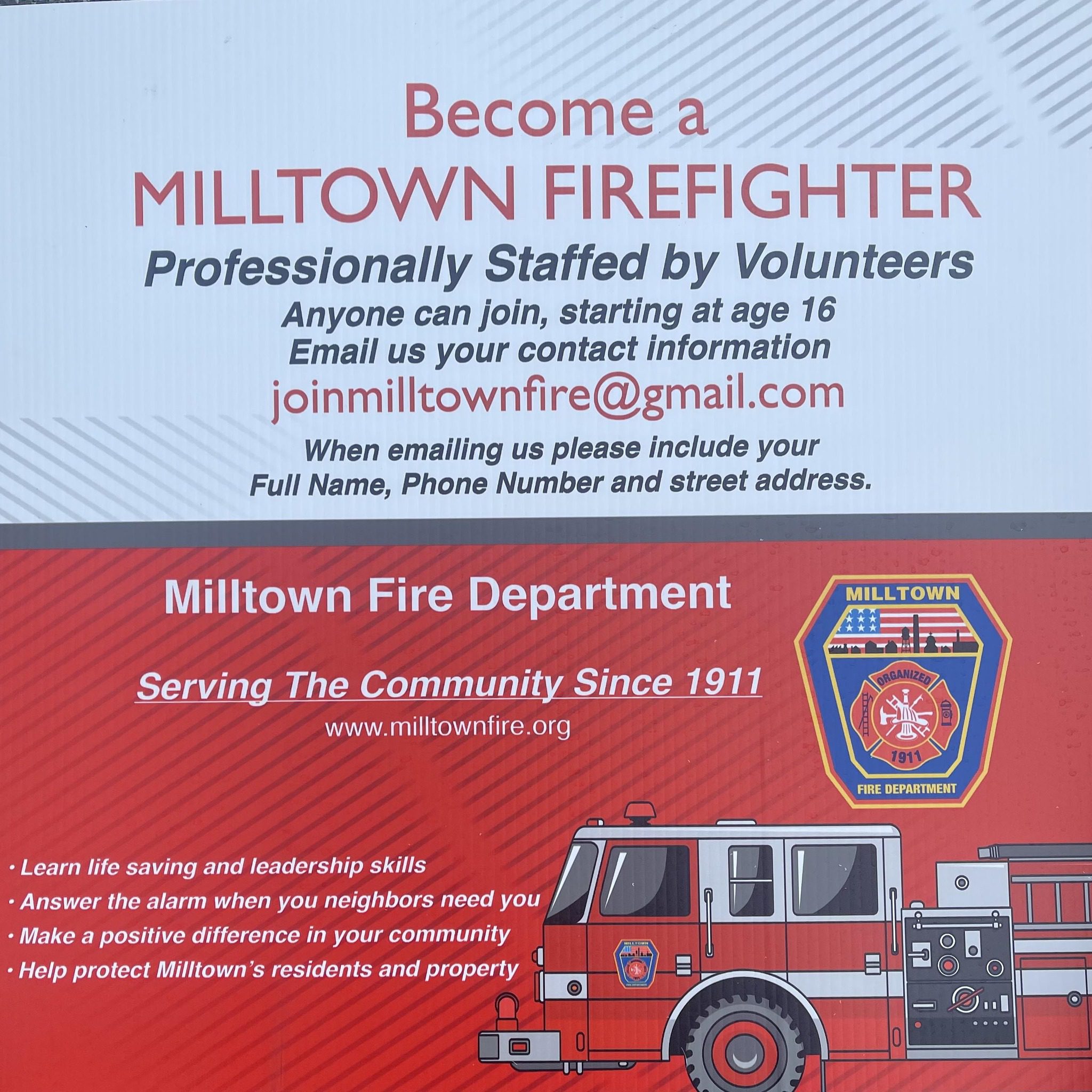Volunteering | Milltown Fire Department